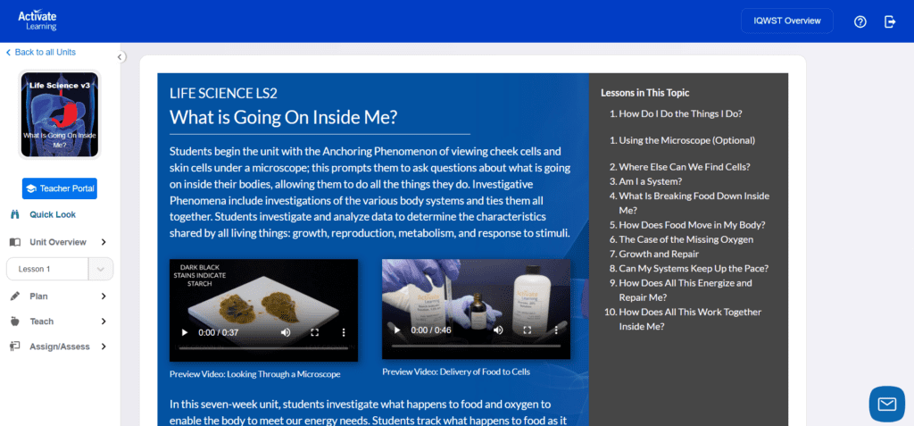 IQWST Middle School Science Curriculum - Activate Learning