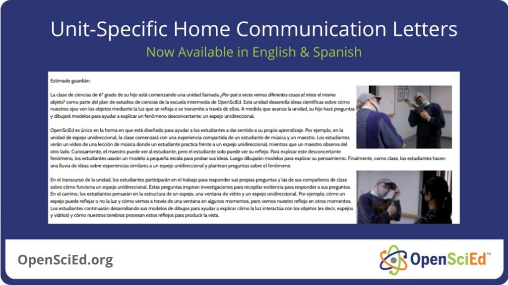 Parent Engagement in Science: Activating OpenSciEd at Home